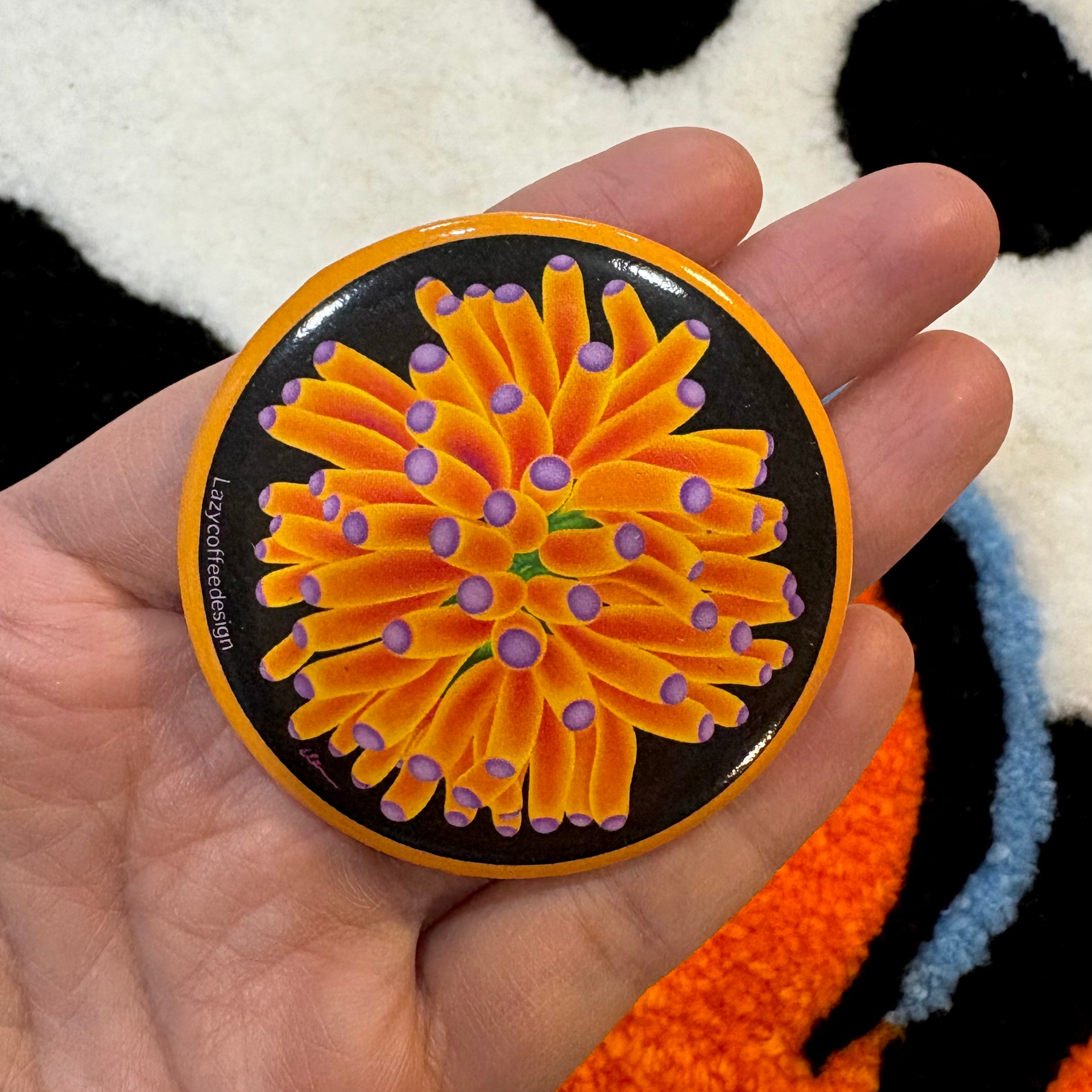 4" Stratosphere Zoanthid Coral Vinyl Sticker – lazycoffeedesign