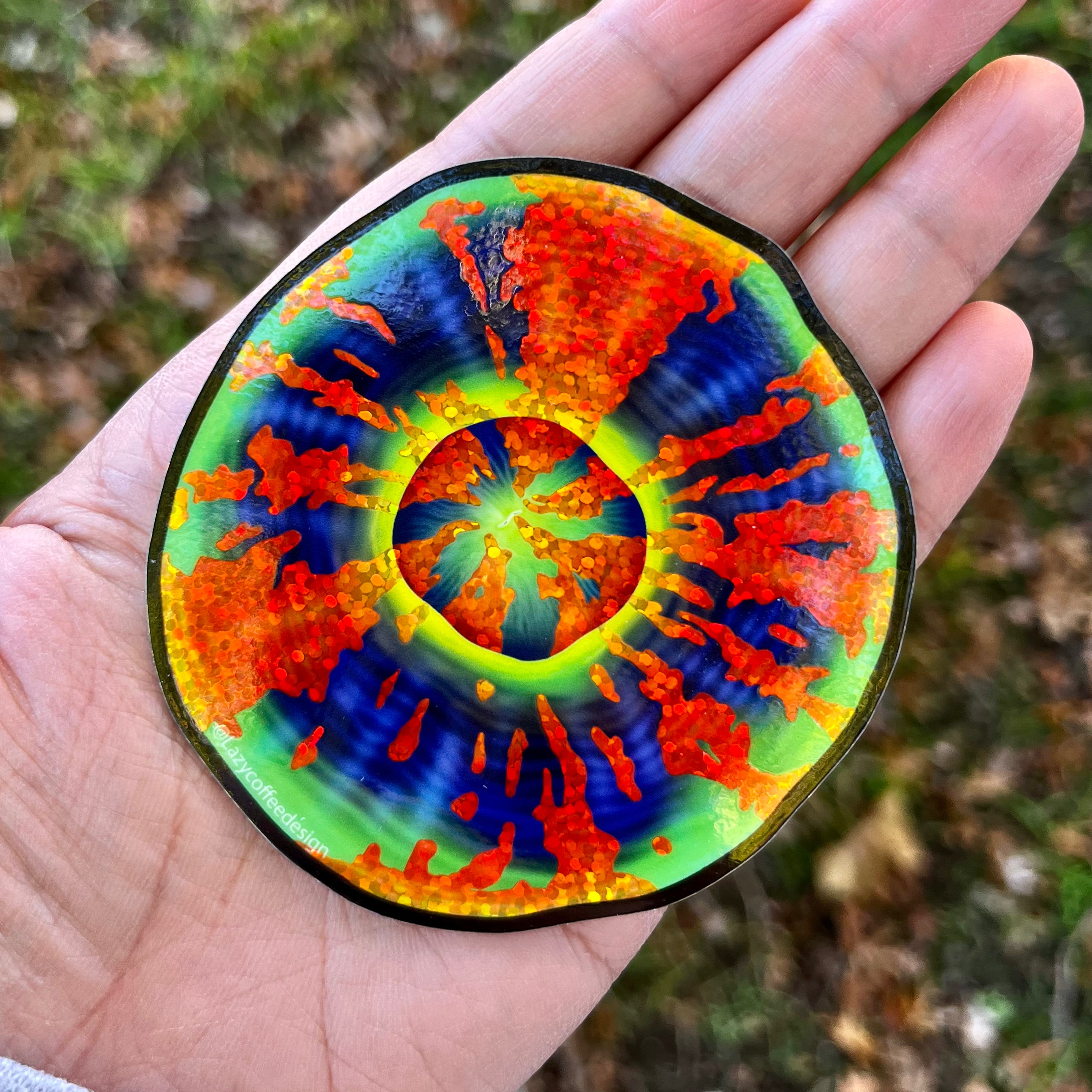 3" Master Scoly Coral Art Sticker / Glitter – lazycoffeedesign