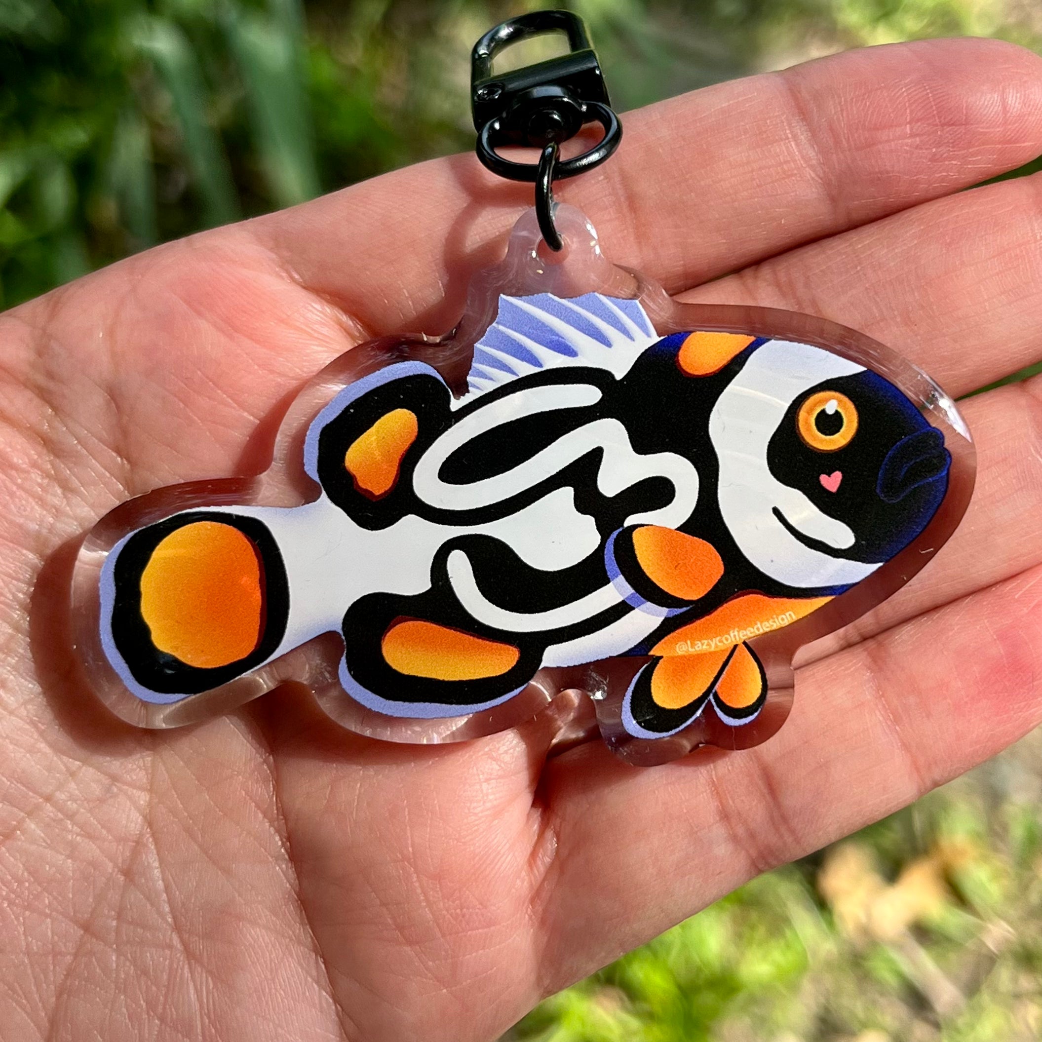 Lazy Logo Clownfish Keychain – lazycoffeedesign