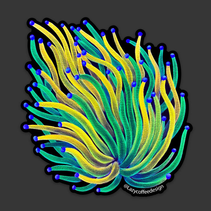 4" Holy Grail Torch Coral Art Vinyl Sticker – lazycoffeedesign