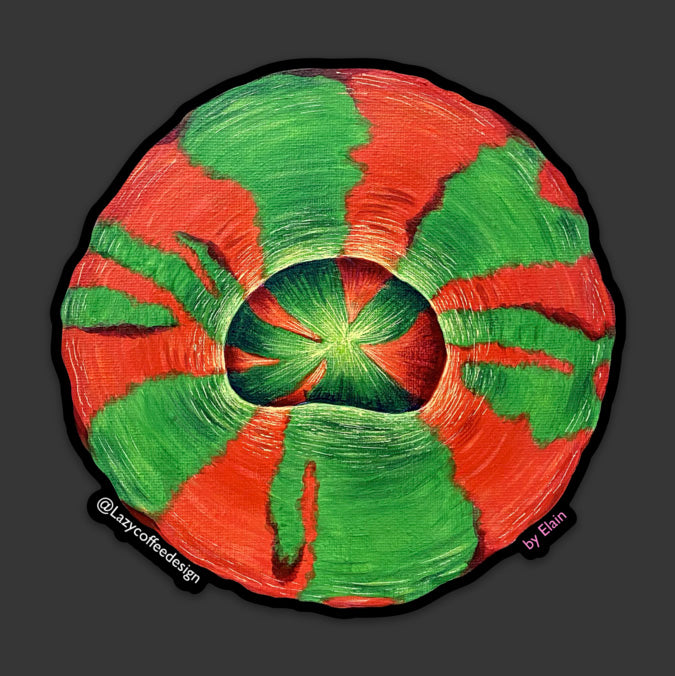 Bleeding Apple Sticker – lazycoffeedesign