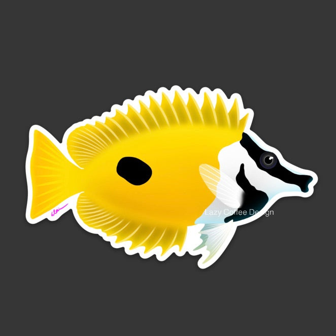 Foxface fish Sticker – lazycoffeedesign