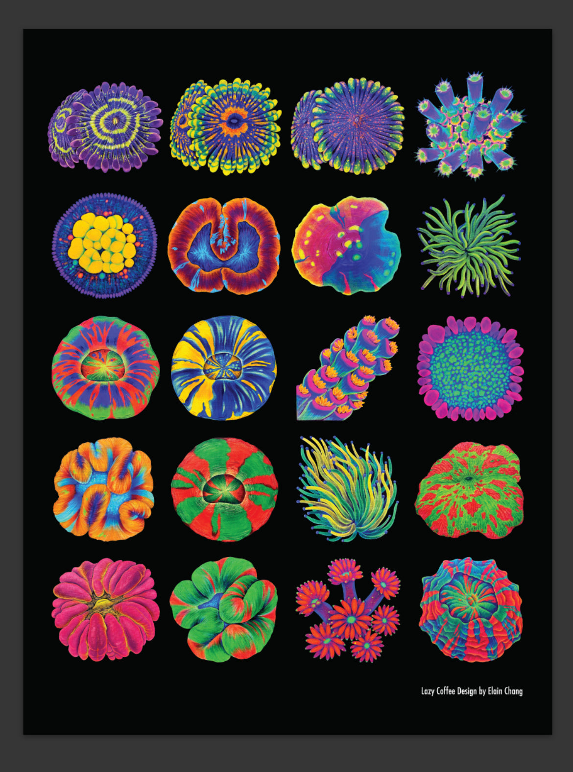 Lazy Coffee Design Coral Poster(Limited / Last Print) – lazycoffeedesign